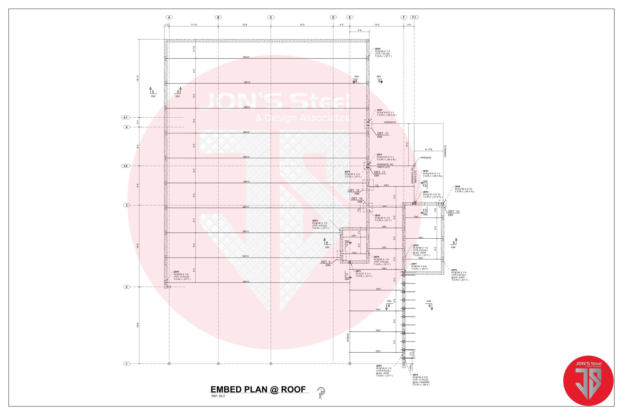EMBED LAYOUT PLAN - JONS STEEL AND DESIGN ASSOCIATES