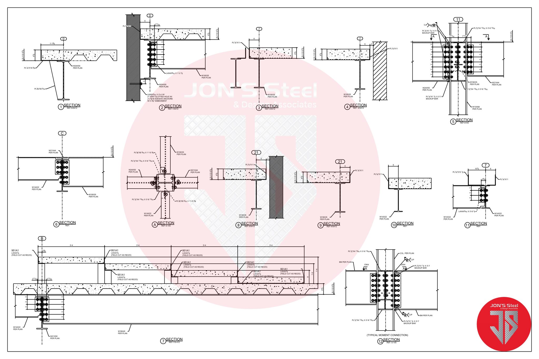 FRAMING DETAILS SECTION - JONS STEEL AND DESIGN ASSOCIATES